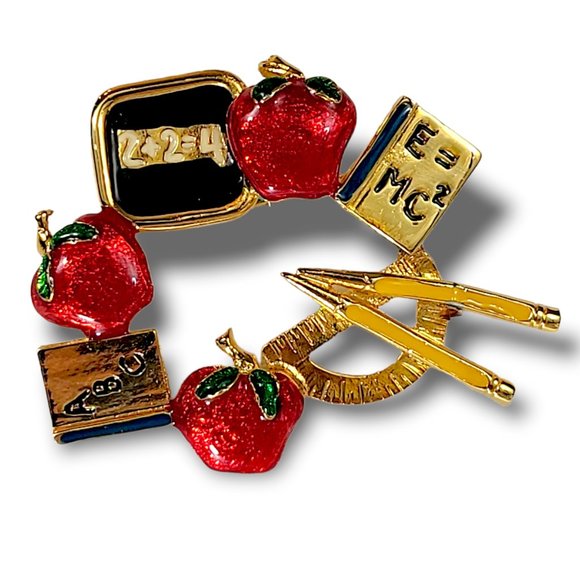 Teaching / School Brooch | Jewelry | Brooch For Teacher Gift School ...